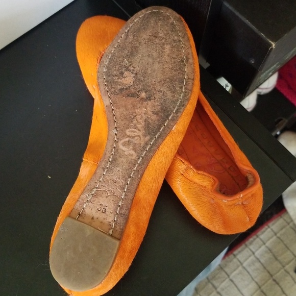 Alice + Olivia | Shoes | Alice Olivia Calf Hair Flats In Orange | Poshmark